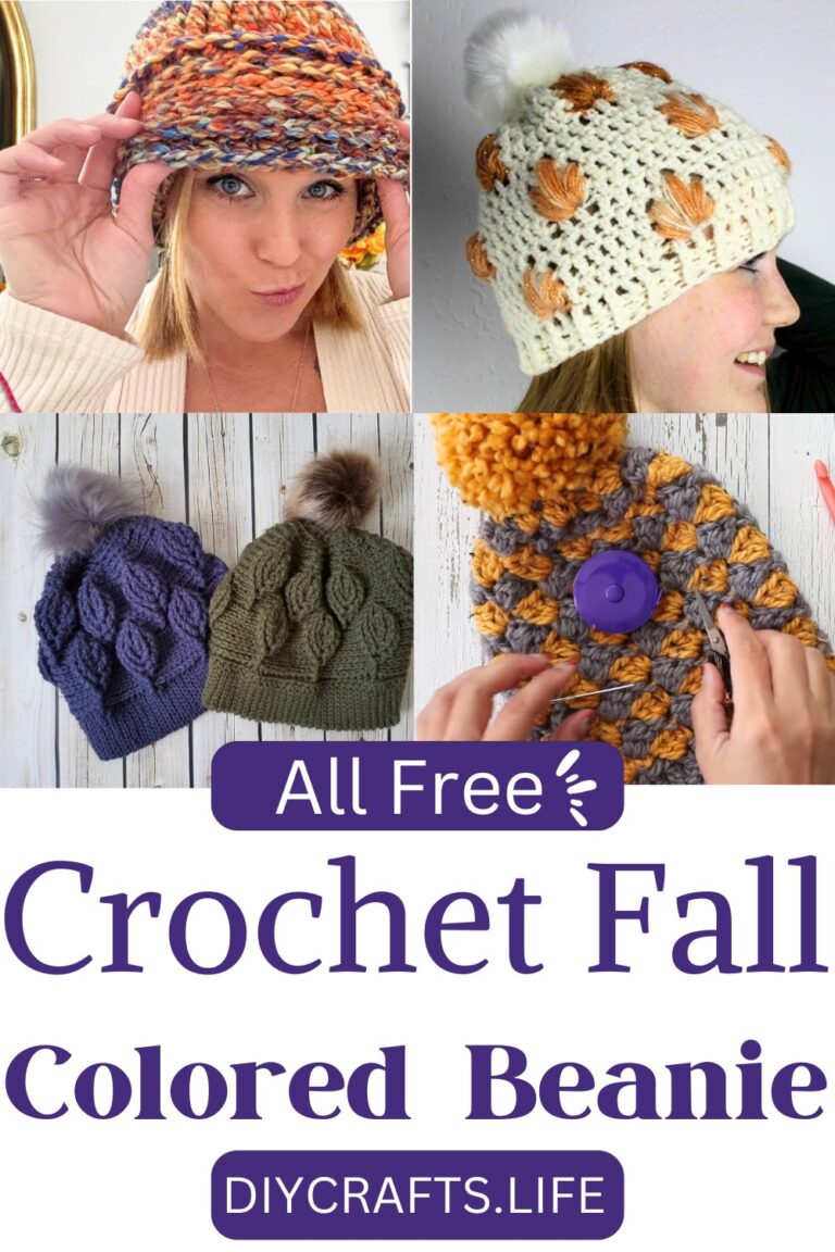 Crochet Fall Beanie Patterns - Warm Colors & Cozy Textures - DIY Crafts