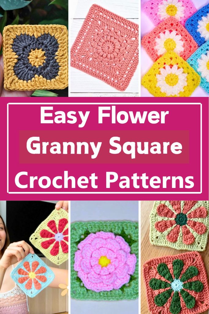 Crochet Flower Granny Square Patterns - DIY Crafts