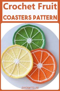 Crochet Fruit Coasters Pattern - DIY Crafts