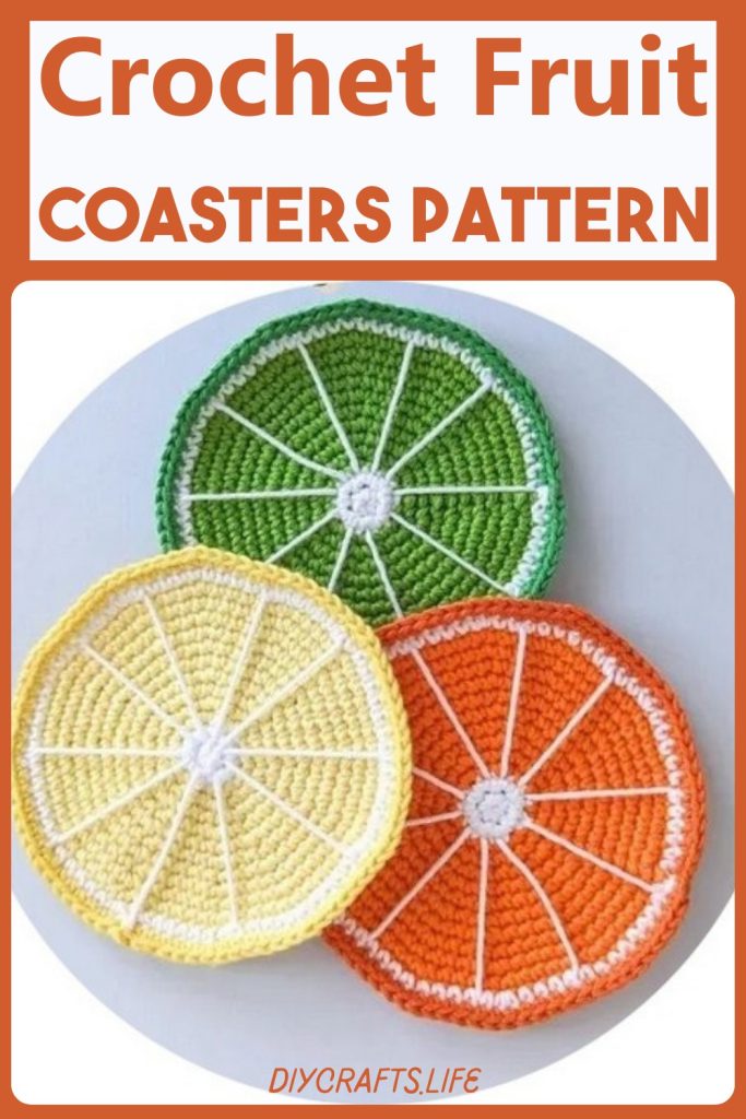 Crochet Fruit Coasters Pattern - DIY Crafts