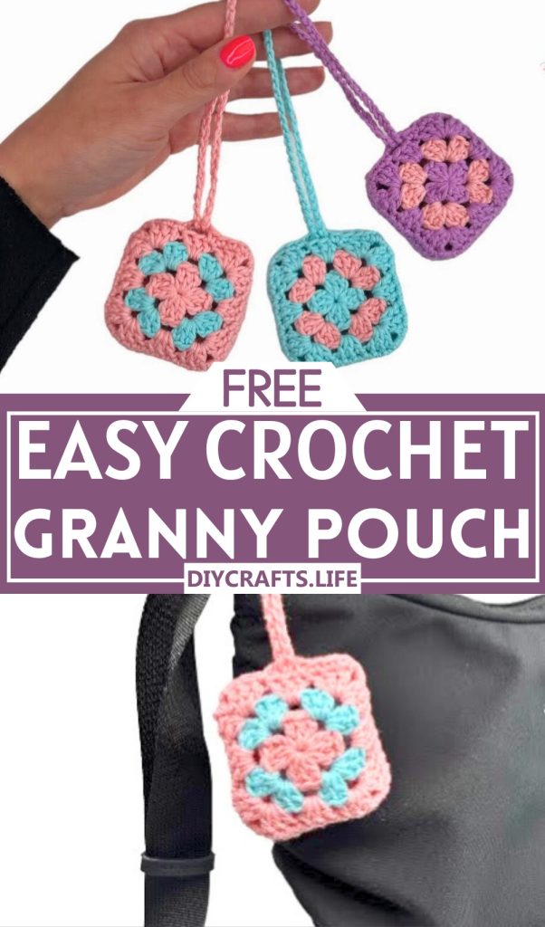 Handmade Crochet Granny Square Pouch Patterns - DIY Crafts