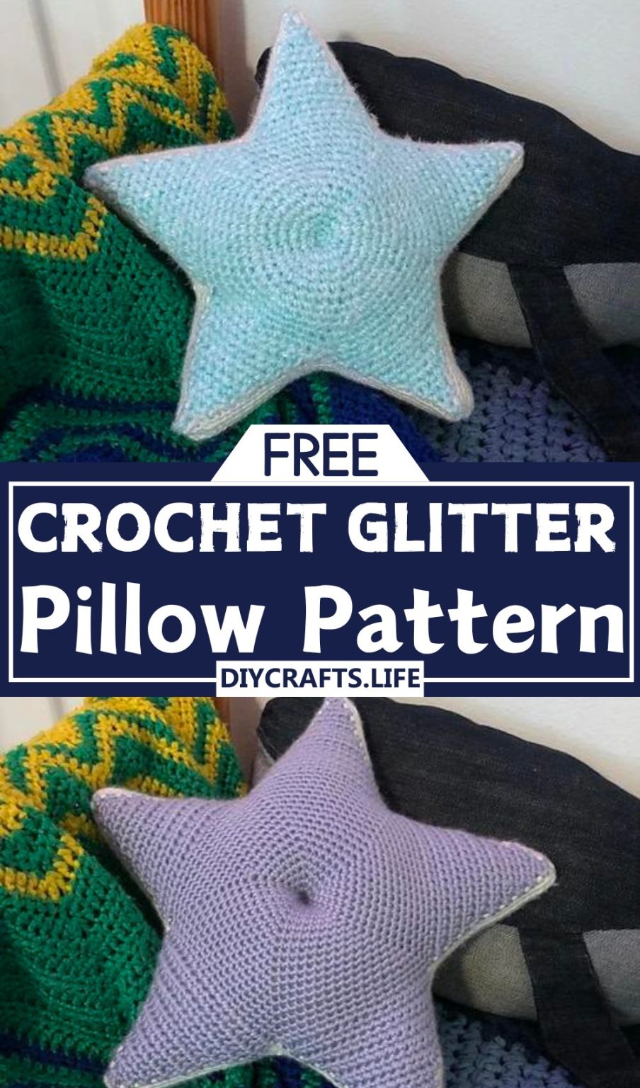 Crochet Star Pillow Patterns for Cozy Decorations - DIY Crafts