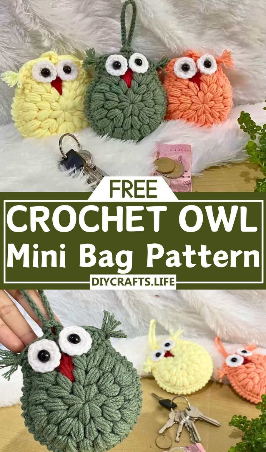 Fun And Practical Crochet Owl Purse Patterns - DIY Crafts