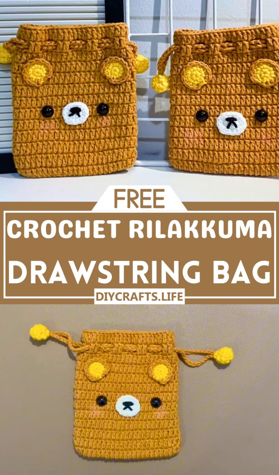 Crochet Drawstring Bag Patterns For Handmade Pouch - DIY Crafts