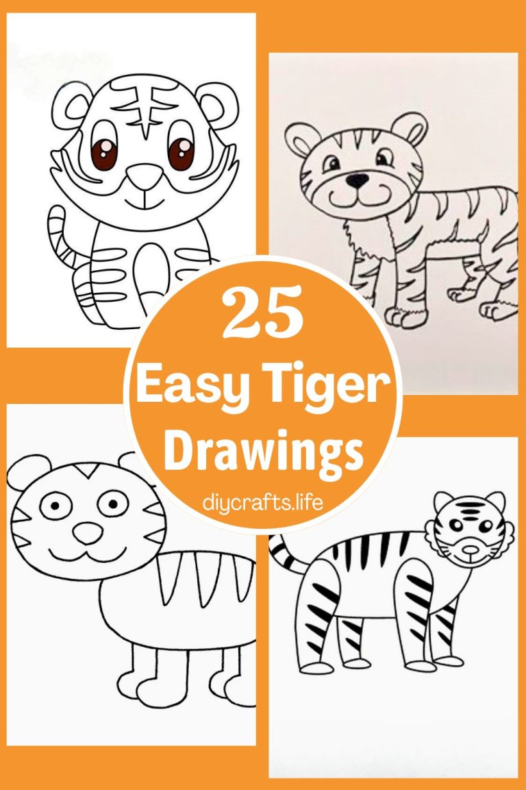25 Tiger Drawings - Easy Tiger drawing Ideas - DIY Crafts