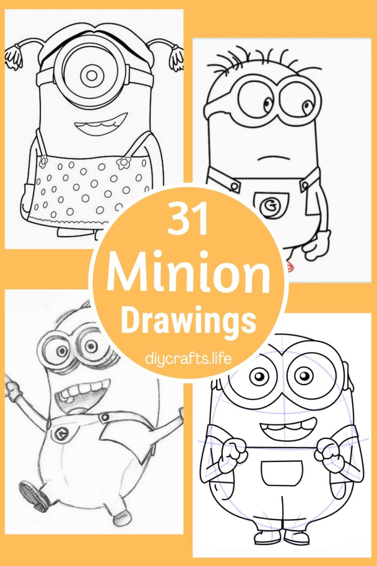 31 Easy Minion Drawings with Step- By-Step Instructions - DIY Crafts
