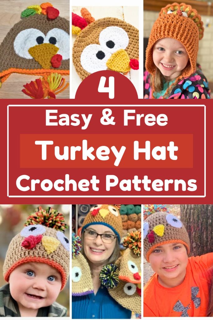 Crochet Turkey Hat Patterns For Thanksgiving - DIY Crafts