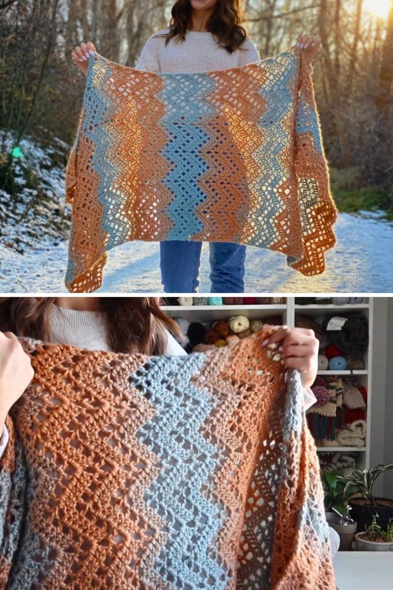 Easy Crochet Rectangle Scarf & Shawl Patterns - DIY Crafts
