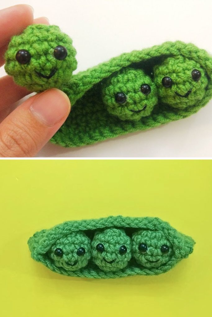 Easy Crochet Peas in a Pod Patterns for Beginners - DIY Crafts
