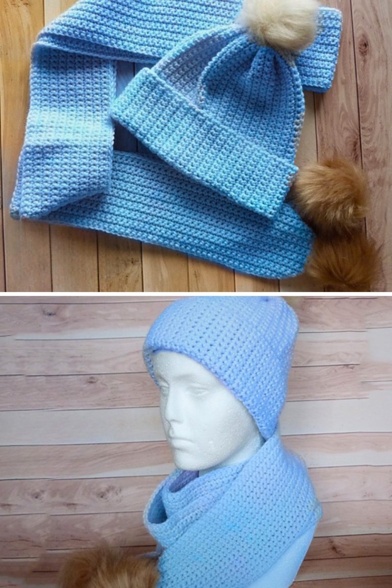 Easy Crochet Scarf and Hat Set Patterns - Warm & Stylish - DIY Crafts