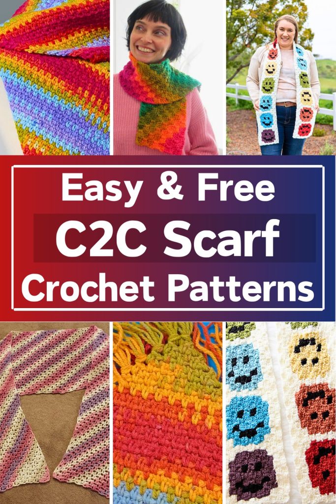 Easy C2C Crochet Scarf Patterns for Stylish Warmth - DIY Crafts