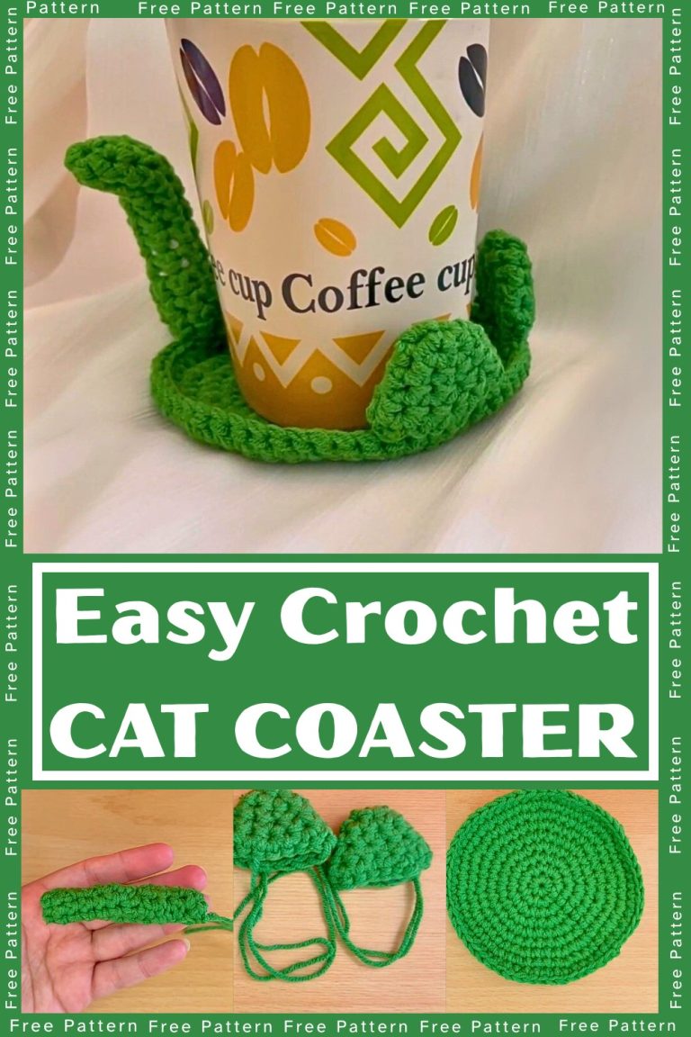 Charming & Simple Crochet Cat Coaster Pattern - DIY Crafts