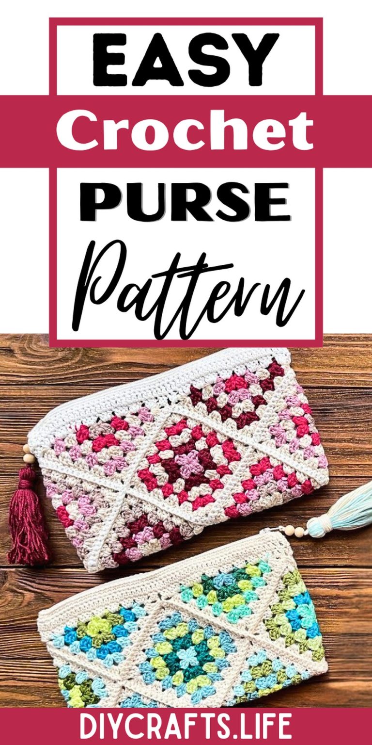 Stylish Crochet Purse with Granny Squares Pattern - DIY Crafts