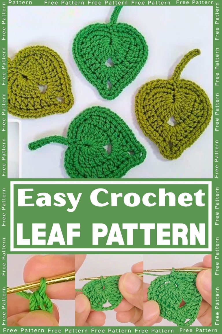 Quick and Easy Crochet Leaf Pattern For Home Decor - DIY Crafts