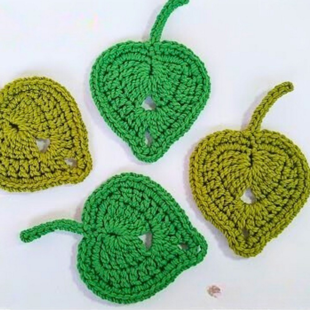 Quick and Easy Crochet Leaf Pattern For Home Decor - DIY Crafts