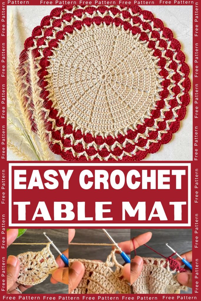Crochet Table Mat Pattern — Easy & Customizable Tutorial - DIY Crafts