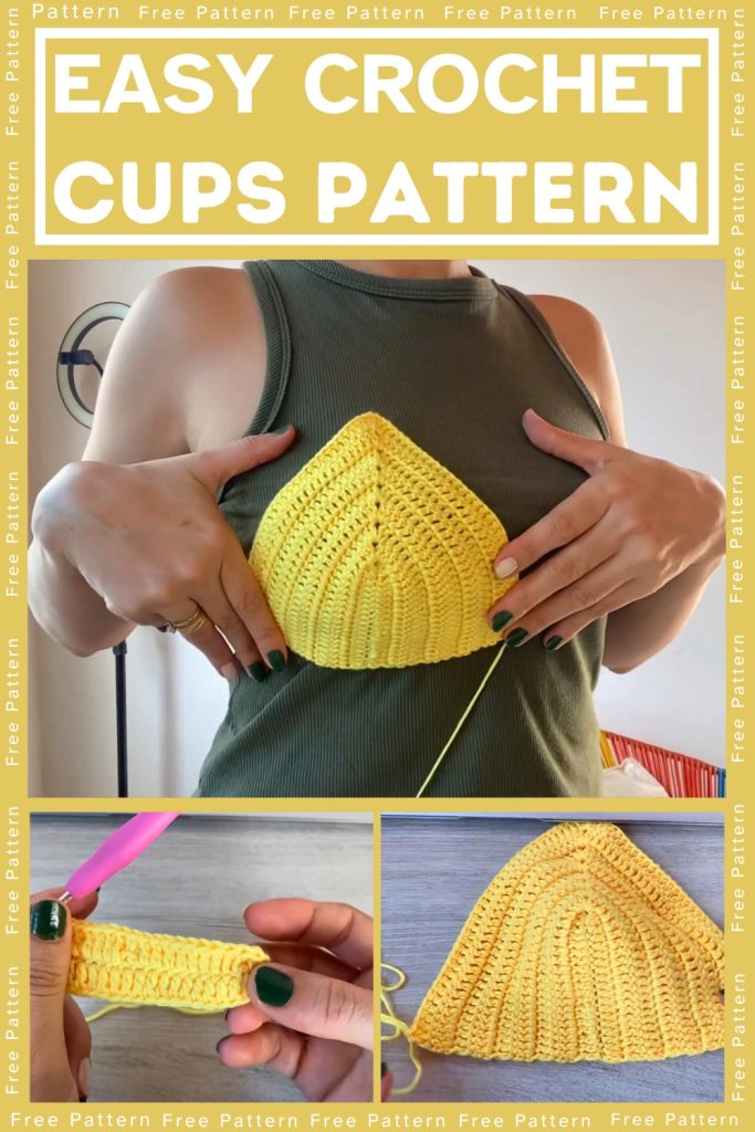 How to Crochet Cups for Bikini or Bralette - DIY Crafts