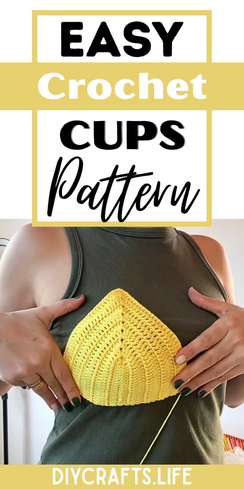 How to Crochet Cups for Bikini or Bralette - DIY Crafts