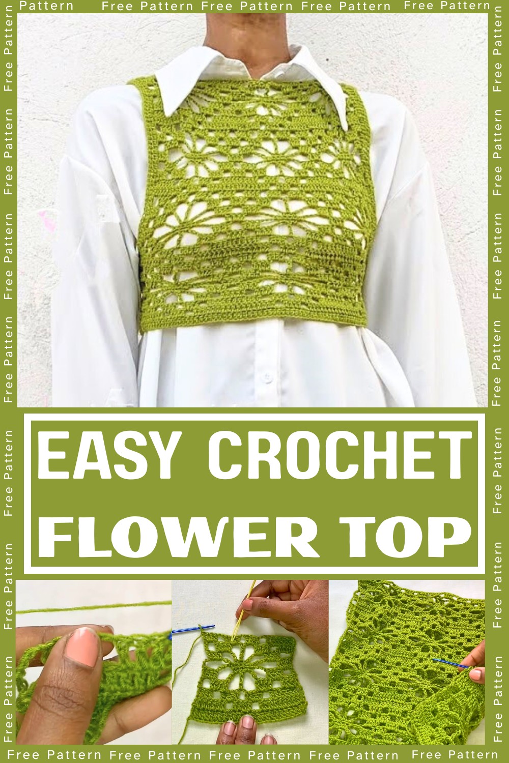 Easy Crochet Flowery Mesh Vest Tutorial - DIY Crafts
