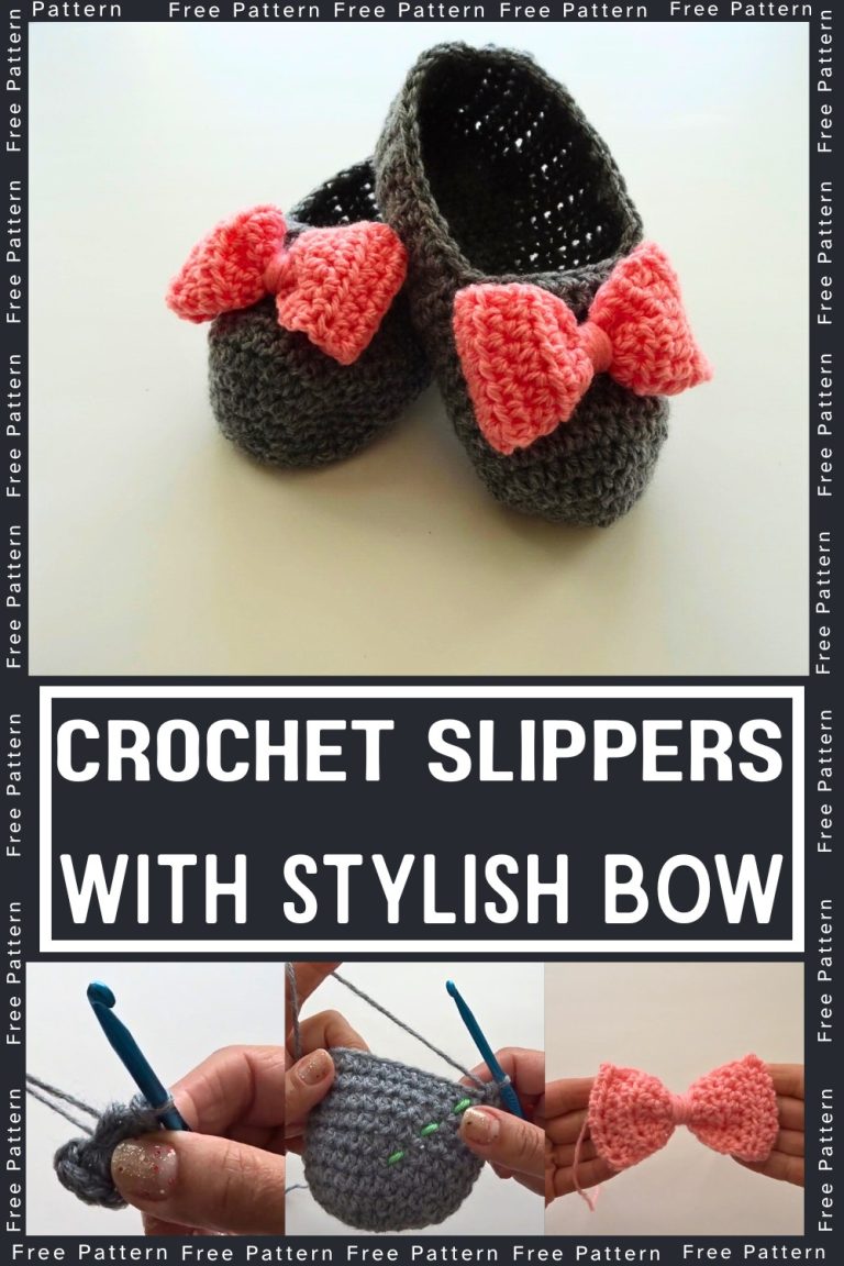 Crochet Slippers with Stylish Bow Accents - DIY Crafts
