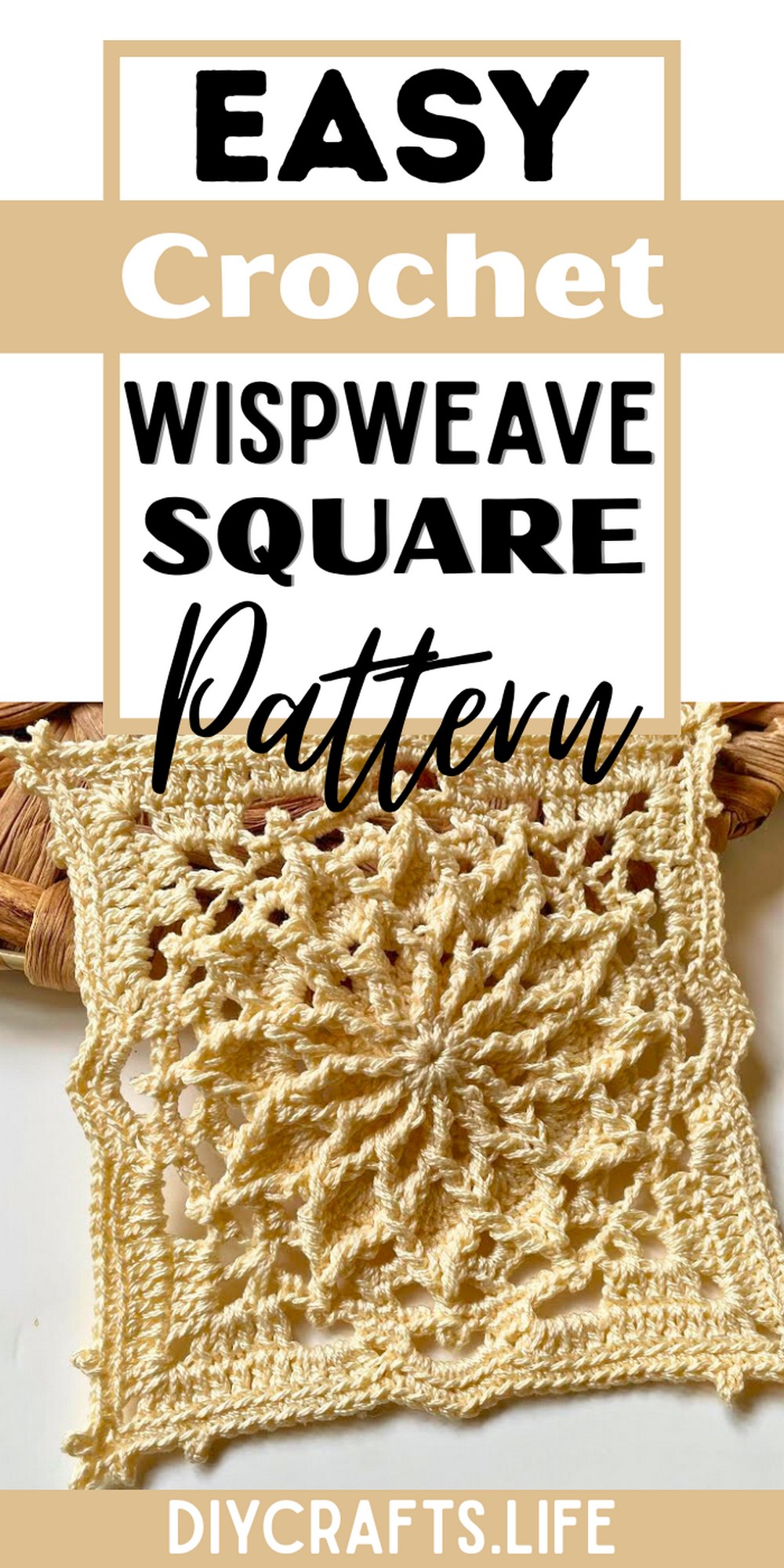 Crochet Wispweave Square Pattern Tutorial – Easy and Versatile - DIY Crafts