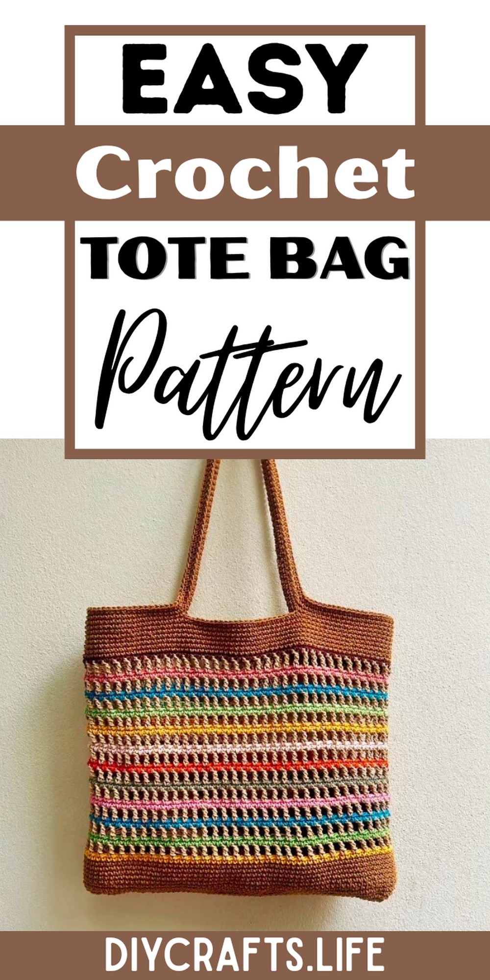 Stylish Crochet Tote Bag Pattern – Easy Tutorial - DIY Crafts