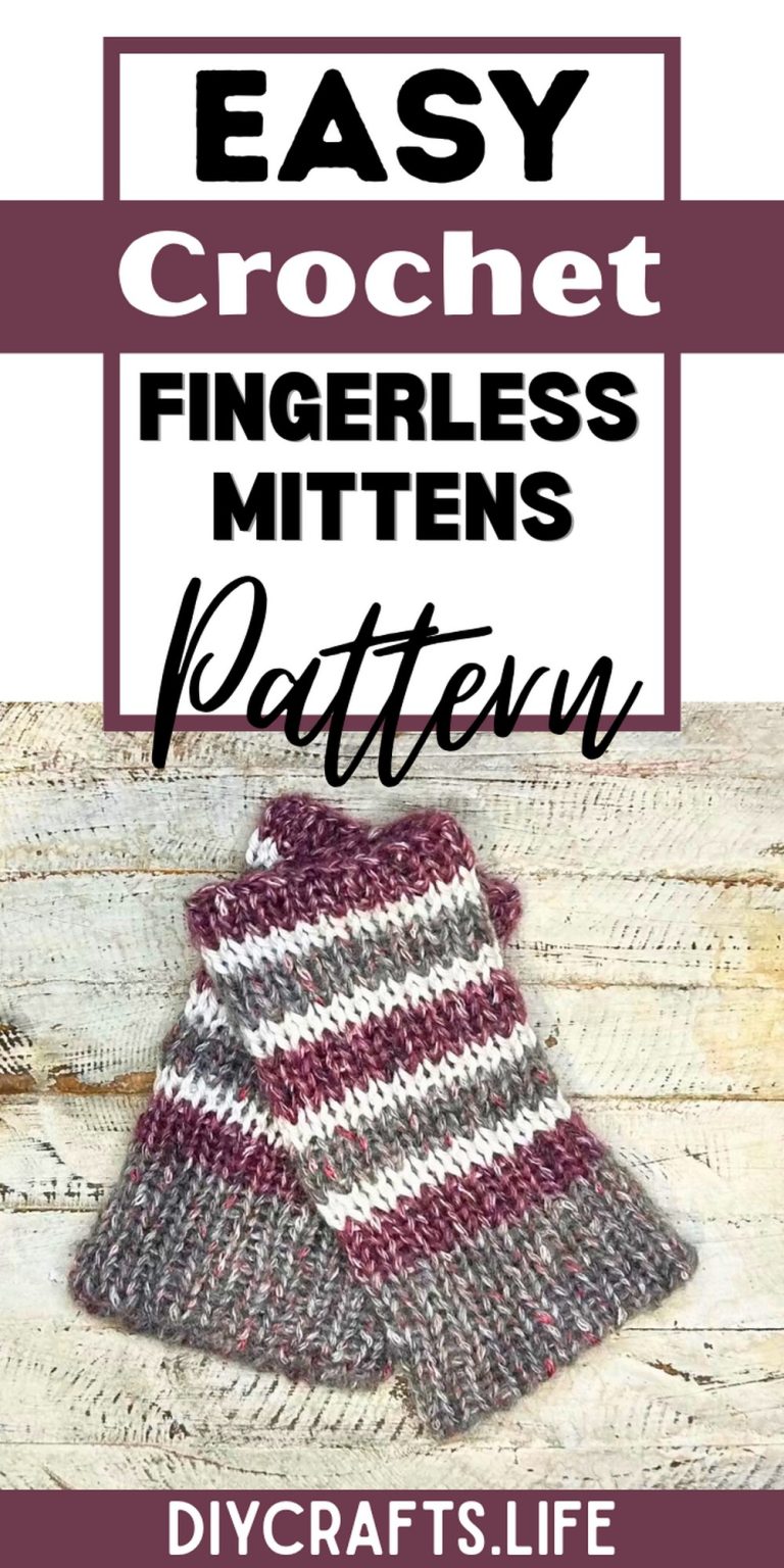 Crochet Fingerless Mittens Tutorial for Beginners - DIY Crafts
