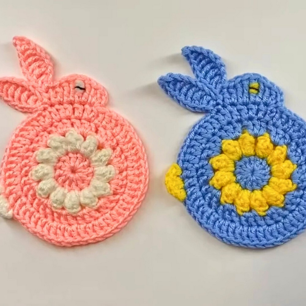 Cute and Functional Crochet Bunny Coaster Tutorial - DIY Crafts