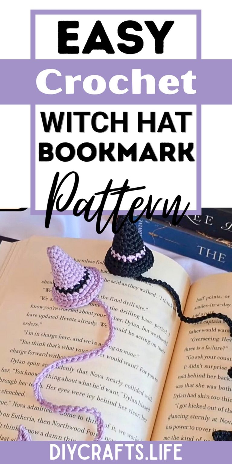Charming Halloween Crochet Witch Hat Bookmark Tutorial - DIY Crafts