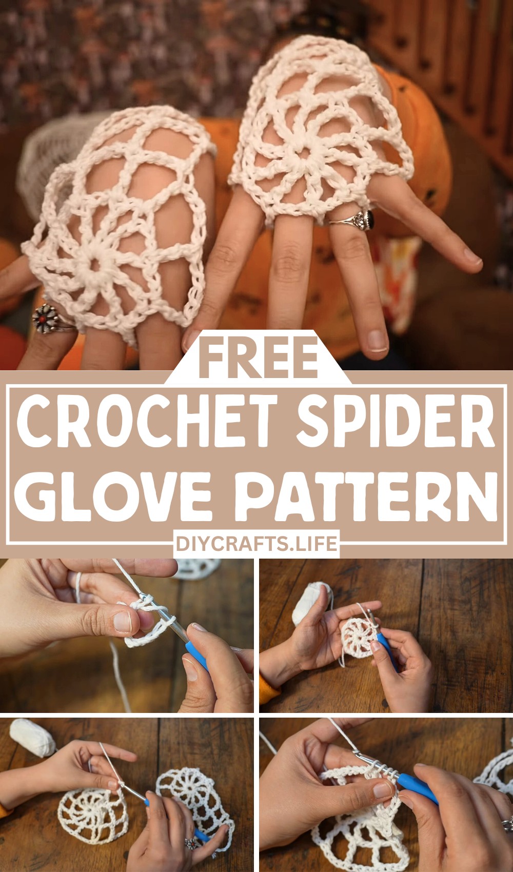 Crochet Glow-In-The-Dark Spider Glove Tutorial - DIY Crafts