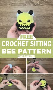 Cute and Versatile Crochet Sitting Bee Pattern - DIY Crafts