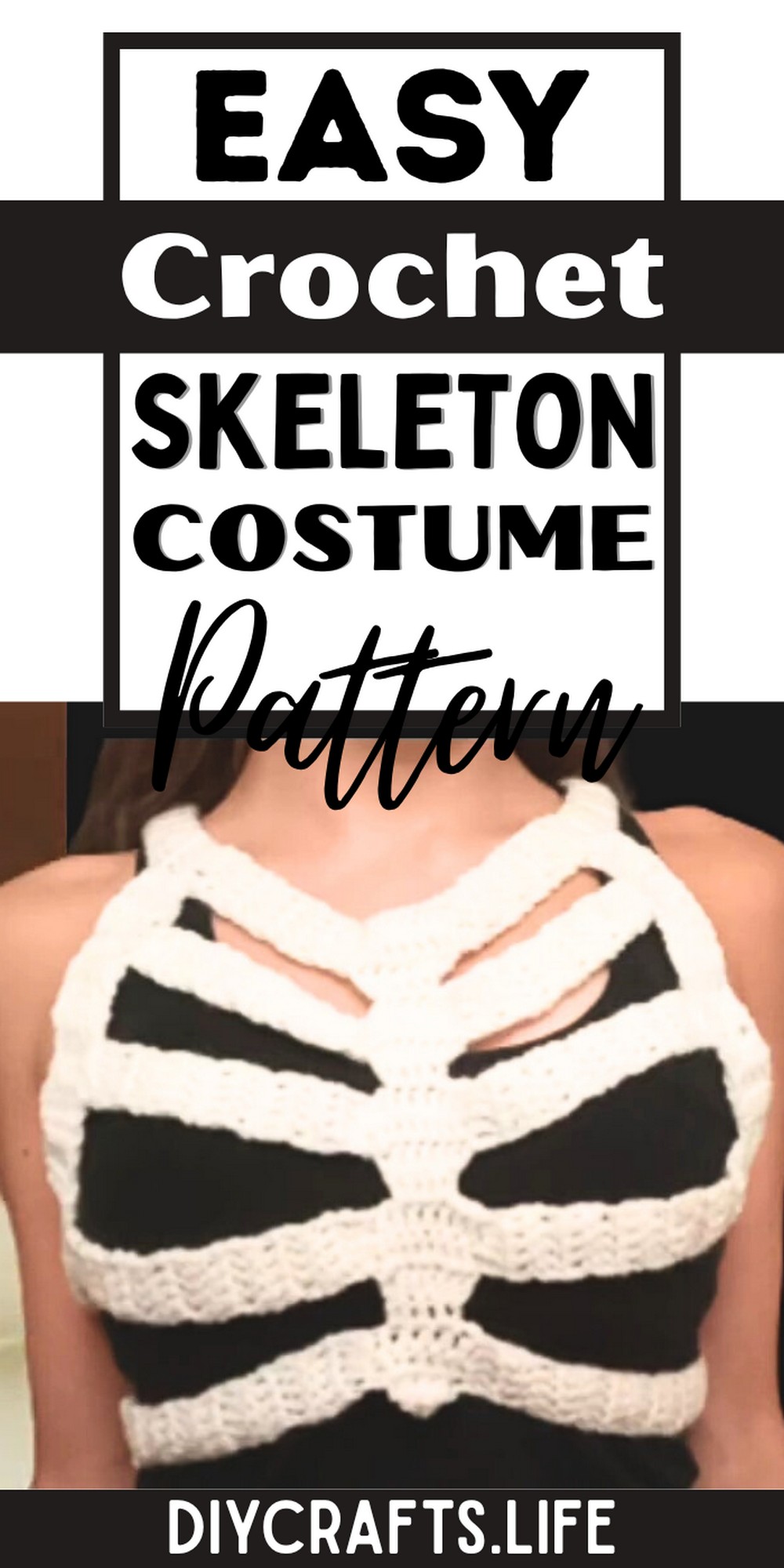 Glow-in-the-Dark Crochet Skeleton Costume Tutorial - DIY Crafts