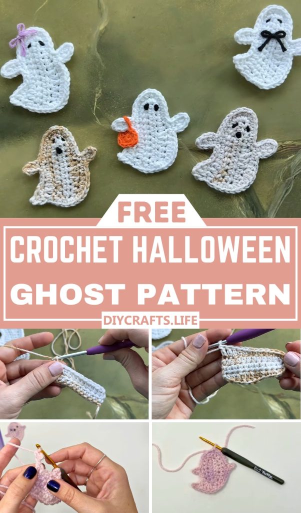 Quick and Charming Crochet Ghost Applique Tutorial - DIY Crafts