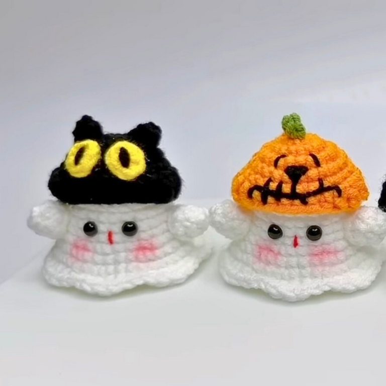 Fun, Easy, and Versatile Crochet Ghost with Hat Pattern - DIY Crafts