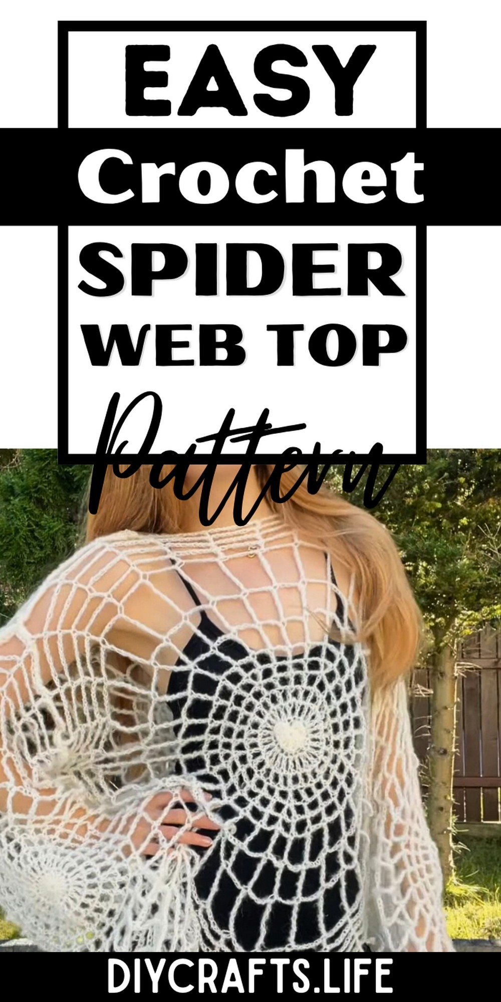 Crochet Spider Web Top Pattern – Customizable & Beginner-Friendly - DIY ...