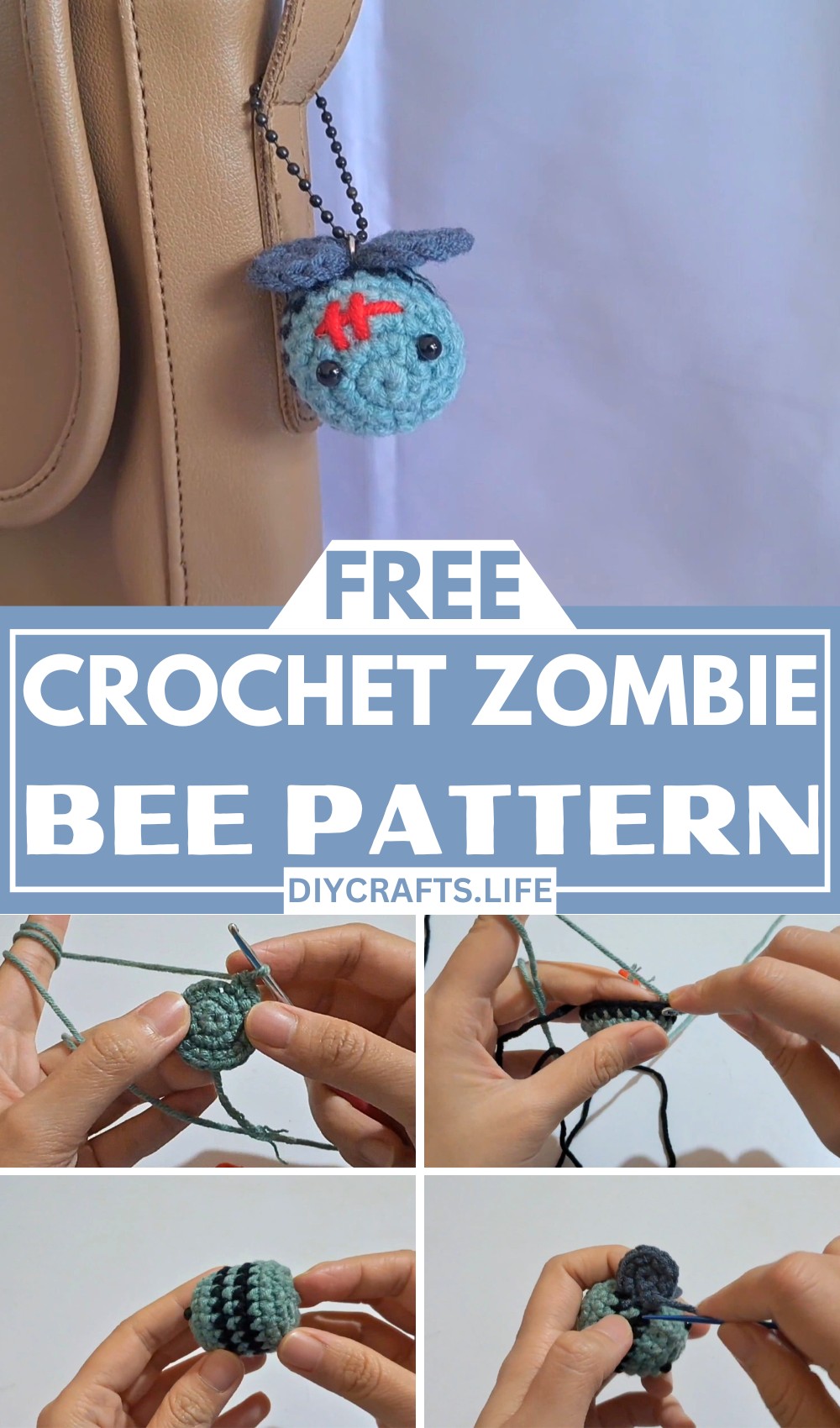 Crochet Spooky Zombie Bee – Halloween Crochet Pattern - DIY Crafts
