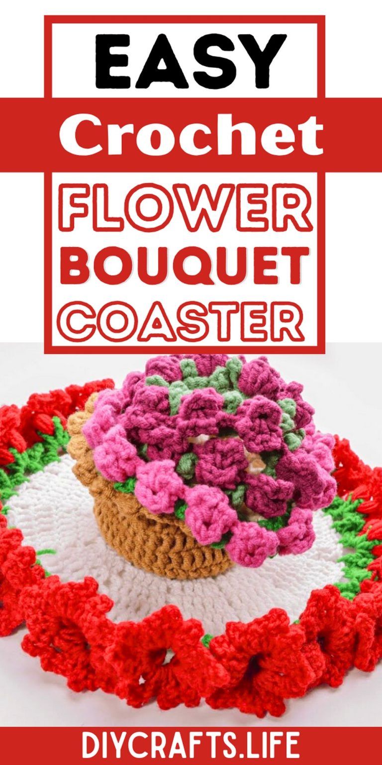 Beautiful Crochet Flower Bouquet Coaster for Every Home - DIY Crafts