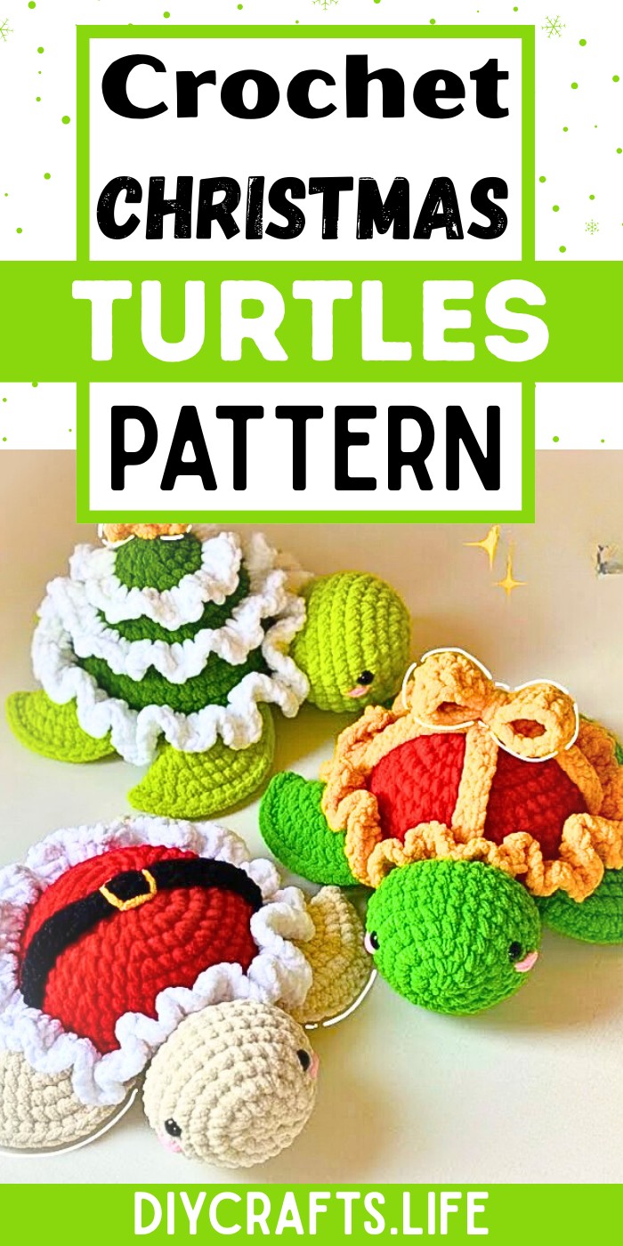 How to Crochet Christmas Turtles: Festive Patterns for Holiday Gifts ...