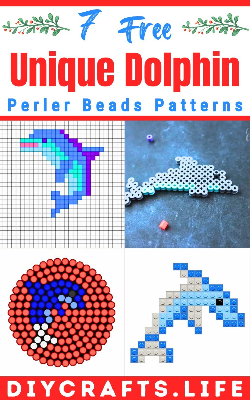 7 Unique Dolphin Perler Beads Patterns Free - DIY Crafts