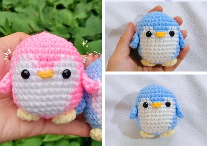 How to Make a Cute and Functional Crochet Penguin Keychain - DIY Crafts
