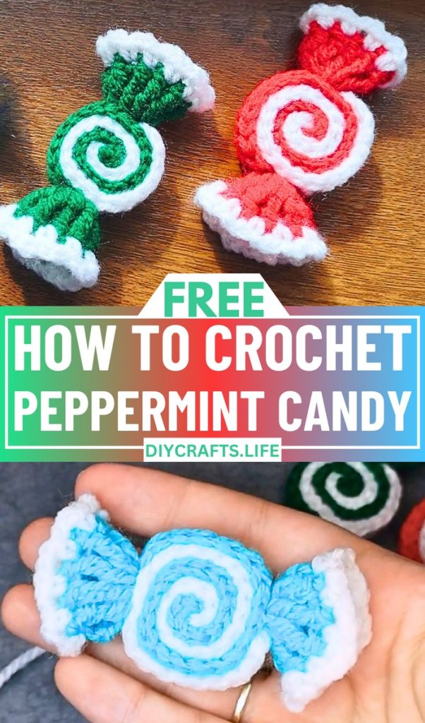 How To Crochet Peppermint Candy Ornaments Pattern - DIY Crafts