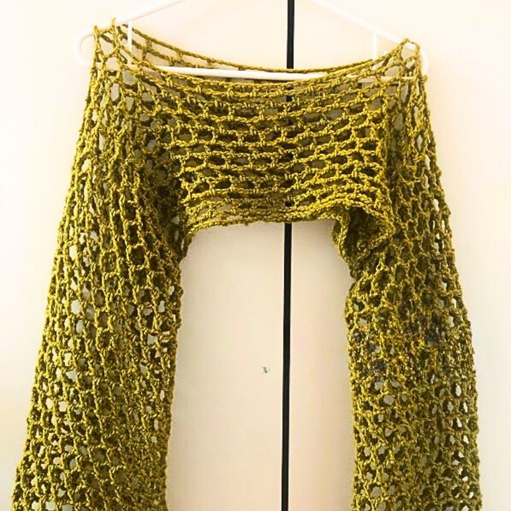 Crochet Fishnet Shrug – Light & Stylish Design - DIY Crafts