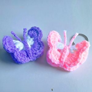 How to Crochet Butterfly Keychain with Step-by-Step Tutorial - DIY Crafts