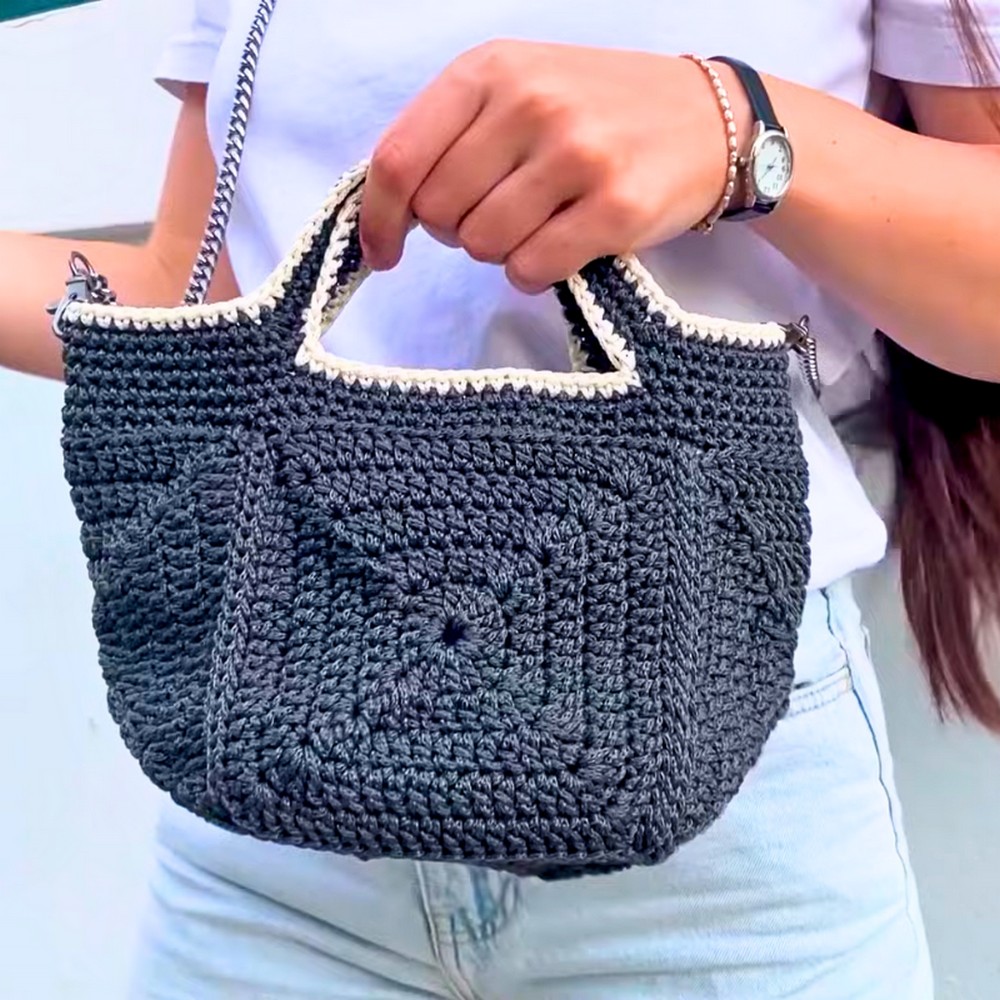 Colorful Crochet Granny Square Bag Design Tutorial - DIY Crafts