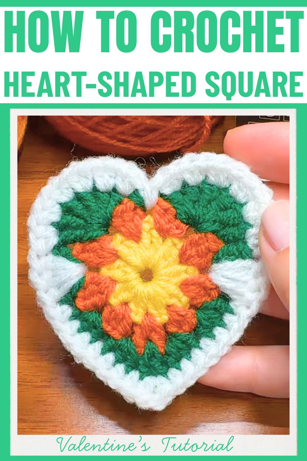 Crochet Heart-Shaped Granny Square for Valentine’s Day - DIY Crafts