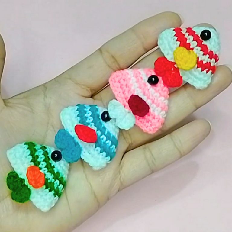 Crochet Mini Fish Pattern - Cute, Fun, and Easy-to-Make! - DIY Crafts
