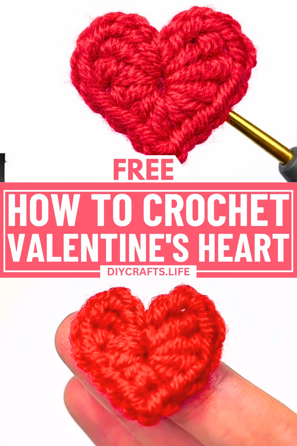 Easy Crochet Heart Pattern - Perfect for Valentine's Day - DIY Crafts
