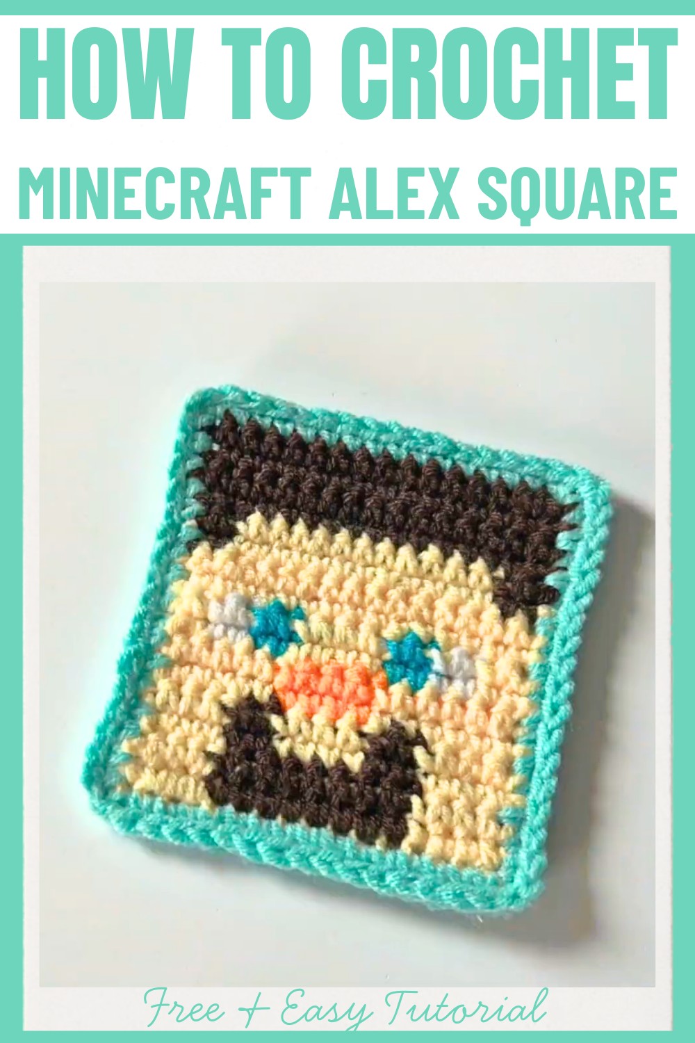 Minecraft Alex Crochet Square - Design Ideas for Gamers - DIY Crafts