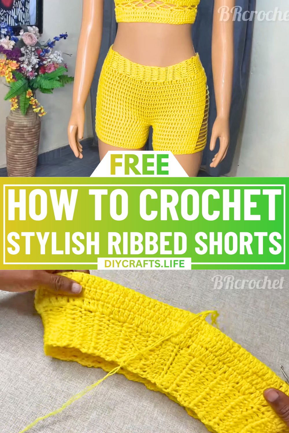Ribbed Crochet Shorts Pattern Free - DIY Crafts