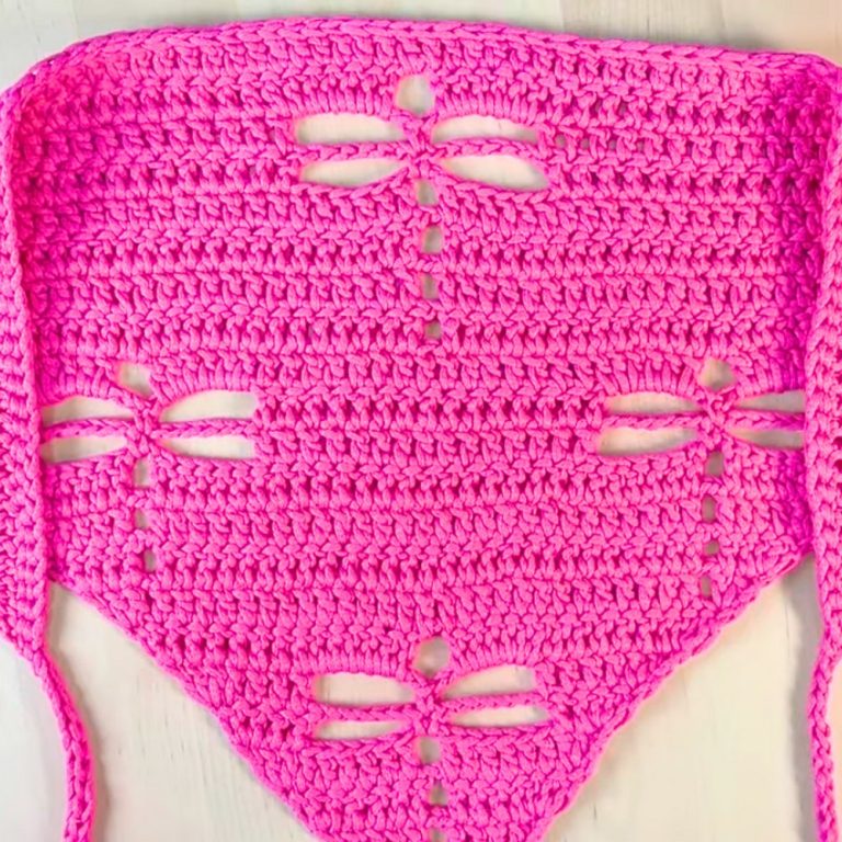 Dragonfly Filet Bandana Crochet Pattern Free - DIY Crafts